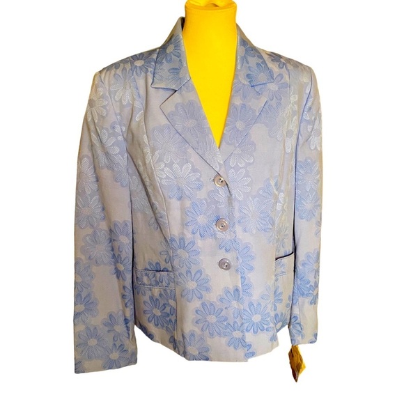 Sag Harbor | Jackets & Coats | Nwt Sky Blue Daisy Jacket | Poshmark